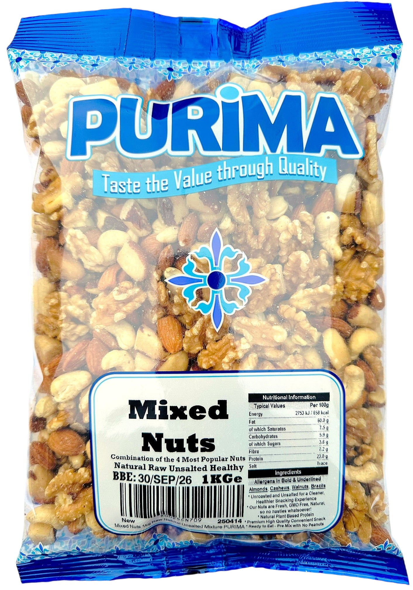 Buy Mixed Nuts 1kg Online - 4 Nut Mix for Eating Best Quality Price UK
