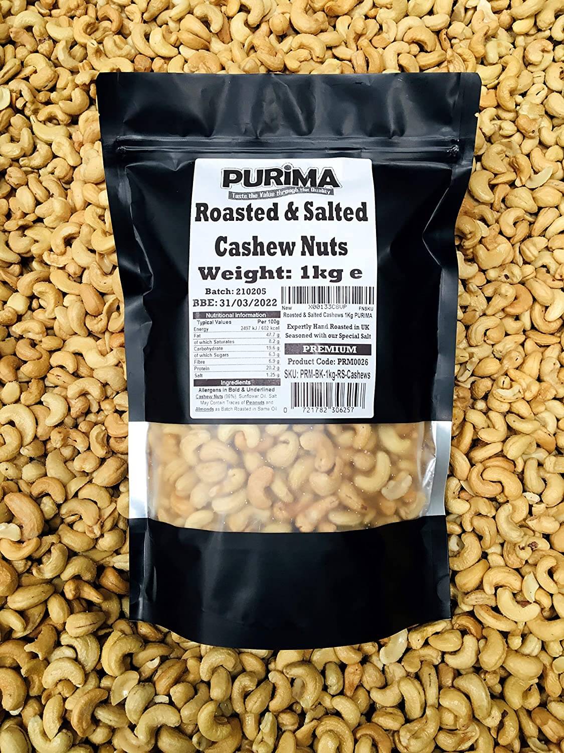 Roasted & Salted Whole Cashew Nuts